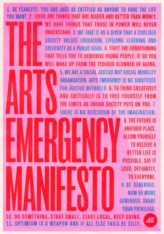 Our vision | Arts Emergency